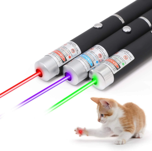 3 Packs 900Mile Laser Pointer Pen Green Blue Red Light Visible Beam ...